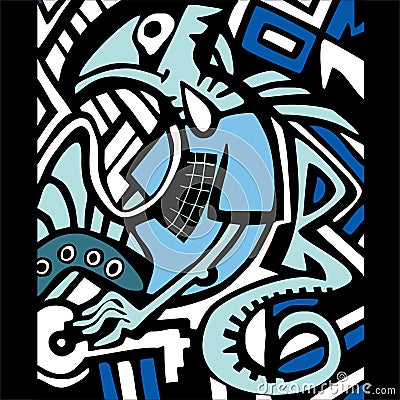 Graffiti Sketch With Dragon Vector Illustration | CartoonDealer.com ...