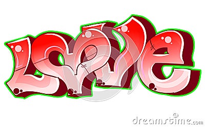 Graffiti Urban Art. Love Vector Illustration | CartoonDealer.com #23080520