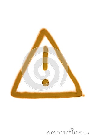 Graffiti Warning Sign Sprayed On White Isolated Background Royalty-Free ...