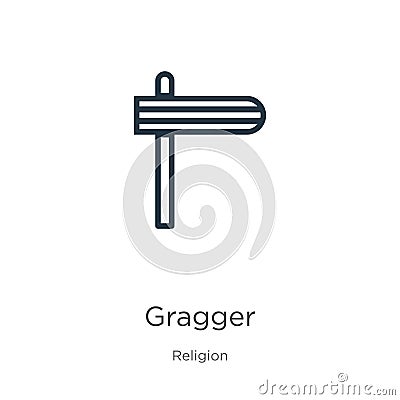 Gragger Icon. Thin Linear Gragger Outline Icon Isolated On White ...