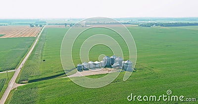 Grain Elevator Terminal Spout Loading Grain Corn Silos, Storage ...