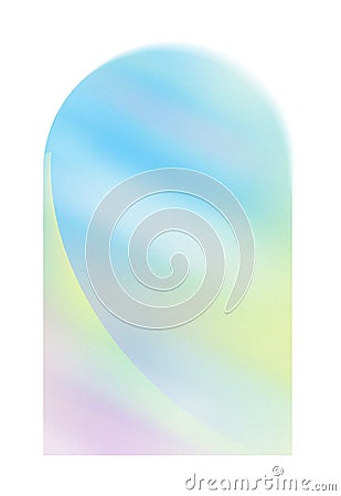 Grainy Gradient Arch Shape. Abstract Pastel Blue And Green Geometric ...