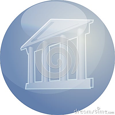 Grand Building With Pillars Stock Illustration | CartoonDealer.com #6140071