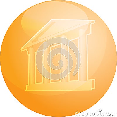 Grand Building With Pillars Cartoon Vector | CartoonDealer.com #6268969