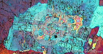 Granite Stone Cut Under the Microscope Stock Footage - Video of areas ...