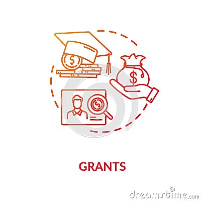 Grants Concept Icon Vector Illustration | CartoonDealer.com #183952510