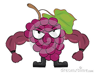 Grapes Cartoon Character Stock Illustration - Image: 42099284