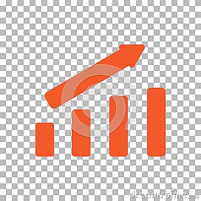 Graph Icon On Transparent Background. Graphic Sign. Chart Symbol. Line ...