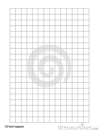 Graph Paper Half Inch Squares Printable Template A4 Notebook Format ...