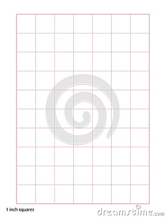 Graph Paper 1 Inch Squares Printable Template A4 Notebook Format. Graph ...