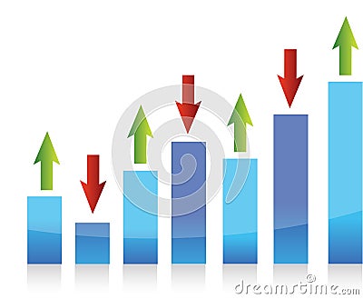 Business growth chart stock vector. Illustration of arrow - 4762890