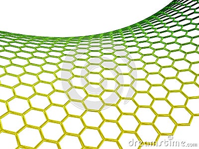 Graphene Molecular Structure On White Background Royalty Free Stock ...