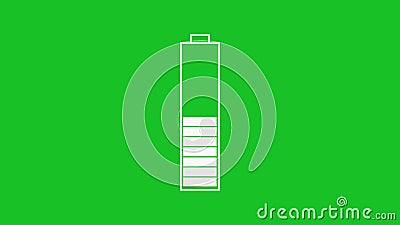 Graphic Animation of Floating Battery on Green Screen Background Motion ...