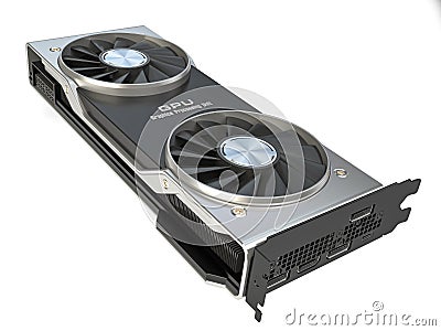 Graphics Card. Modern Gaming GPU Graphics Processing Unit Isolated On ...
