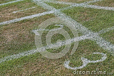 Grass Athletics Track Showing First, Second, Third Stock Photography ...