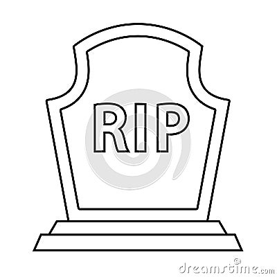 Grave Icon Vector. Cemetery Illustration Sign. Rip Symbol Or Logo ...