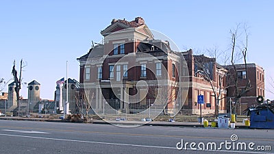 Graves County Courthouse in Mayfield, KY Stock Video - Video of ravaged ...