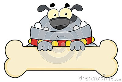 Gray Dog Cartoon Character Stock Image - Image: 19806141
