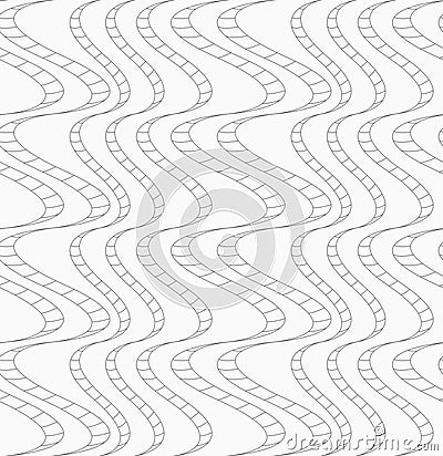 Gray Striped Uneven Wavy Lines Stock Vector - Image: 53964936