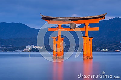 Great Floating Gate (O-Torii) On Miyajima Island Stock Image ...