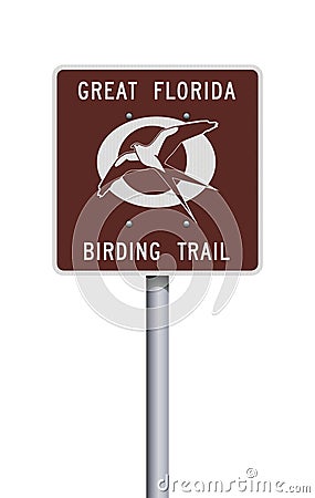 Great Florida Birding Trail Road Sign Vector Illustration ...
