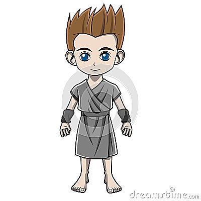 Cartoon Boy Wearing Greek Costume Vector Illustration | CartoonDealer ...