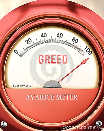 Greed And Avarice Meter That Is Hitting A Full Scale, Showing A Very ...