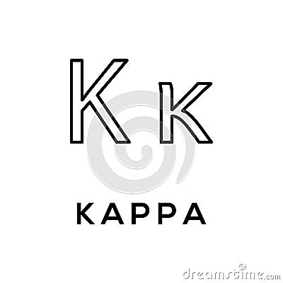 Kappa Greek Alphabet Design Trendy Vector Illustration | CartoonDealer ...