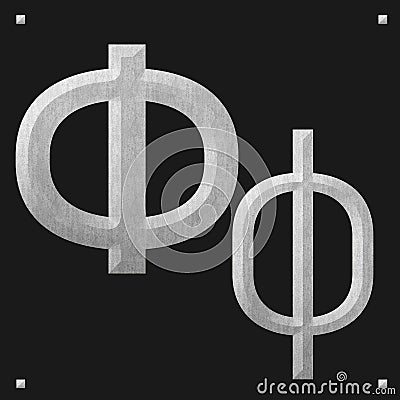 Greek Alphabet Stone Texture, Fi On Dark Background Royalty-Free Stock ...