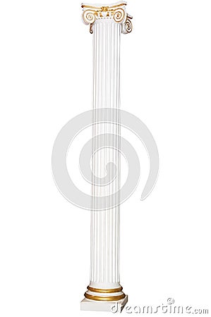 Greek Column With Golden Borders Stock Photography - Image: 7050722