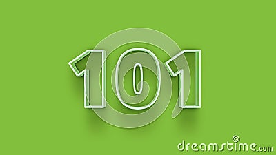Green 3d Symbol Of 101 Number Icon On Green Background Royalty-Free ...
