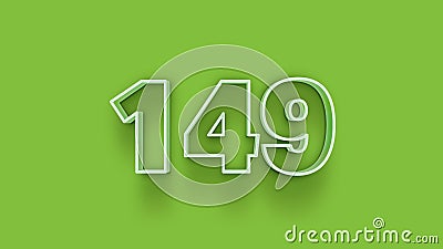 Green 3d Symbol Of 149 Number Icon On Green Background Stock ...