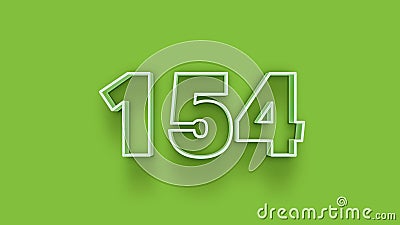 Green 3d Symbol Of 154 Number Icon On Green Background Stock Photo ...