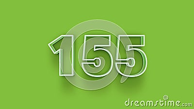 Green 3d Symbol Of 155 Number Icon On Green Background Stock Photo ...