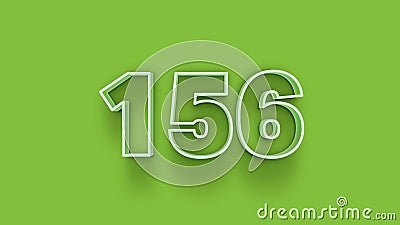 Green 3d Symbol Of 156 Number Icon On Green Background Stock ...