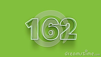 Green 3d Symbol Of 162 Number Icon On Green Background Royalty-Free ...