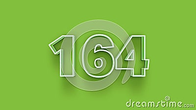 Green 3d Symbol Of 164 Number Icon On Green Background Royalty-Free ...