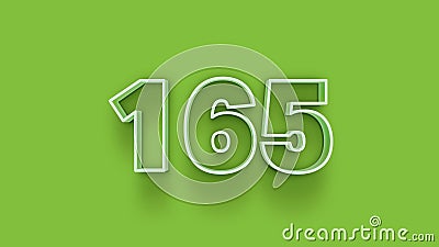 Green 3d Symbol Of 165 Number Icon On Green Background Royalty-Free ...