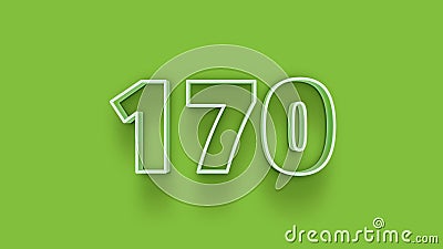 Green 3d Symbol Of 170 Number Icon On Green Background Royalty-Free ...