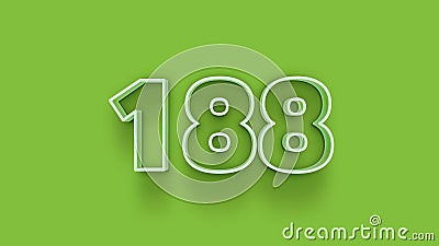 Green 3d Symbol Of 188 Number Icon On Green Background Stock Photo ...