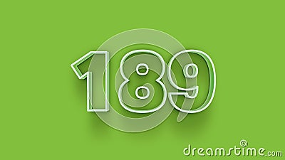 Green 3d Symbol Of 189 Number Icon On Green Background Royalty-Free ...