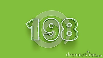 Green 3d Symbol Of 198 Number Icon On Green Background Royalty-Free ...