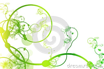 Green Abstract Curving Line Vines Stock Image | CartoonDealer.com #5982739