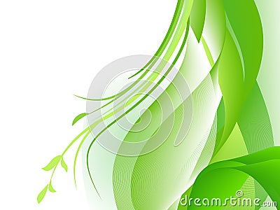 Green Abstract Design With Plants Stock Image - Image: 12875501