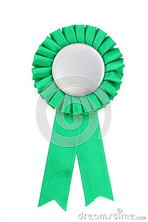 Green Award Ribbons Badge Stock Photography - Image: 1851422