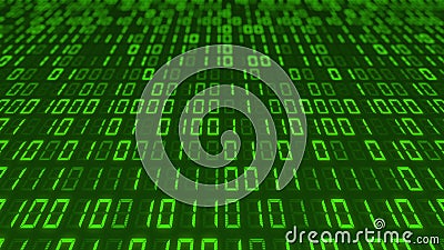 Green Binary Code Scrolling Vertically Stock Footage - Video of digital ...