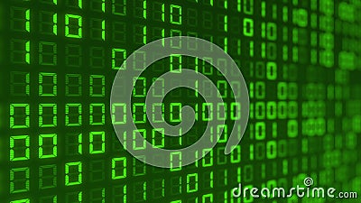 Green Binary Code Scrolling Vertically Stock Footage - Video of ...