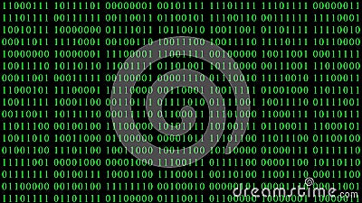 Green Binary Digital Code with Randomly Changing Zeros and Ones. Binary Code Animation Stock ...
