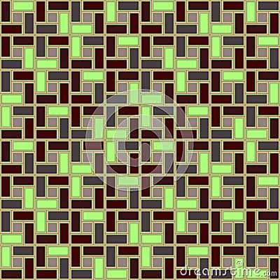 Green Brick Spiral Tile Clockwise Texture Seamless Pattern Vector ...