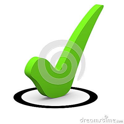 Green Checkmark In Round Checkbox Royalty Free Stock Photo - Image ...